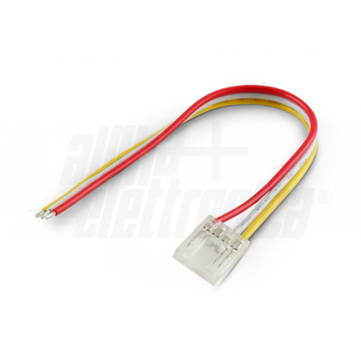 30-10103C - Connettore per PCB 10mm - Strip/Cavo 15cm - Per strisce COB ...