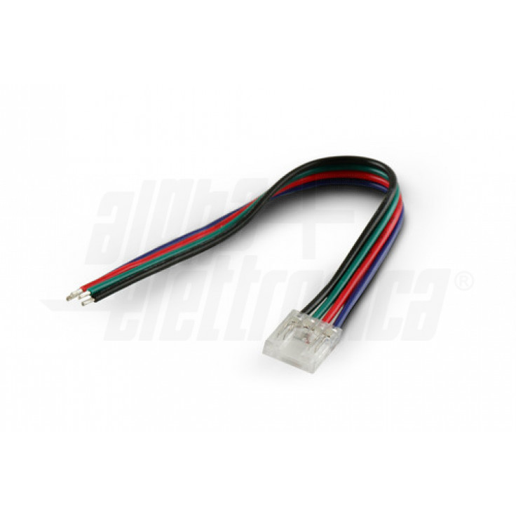 30-10124C - Connettore per PCB 12mm - Con cavo - Per strisce COB RGB ...