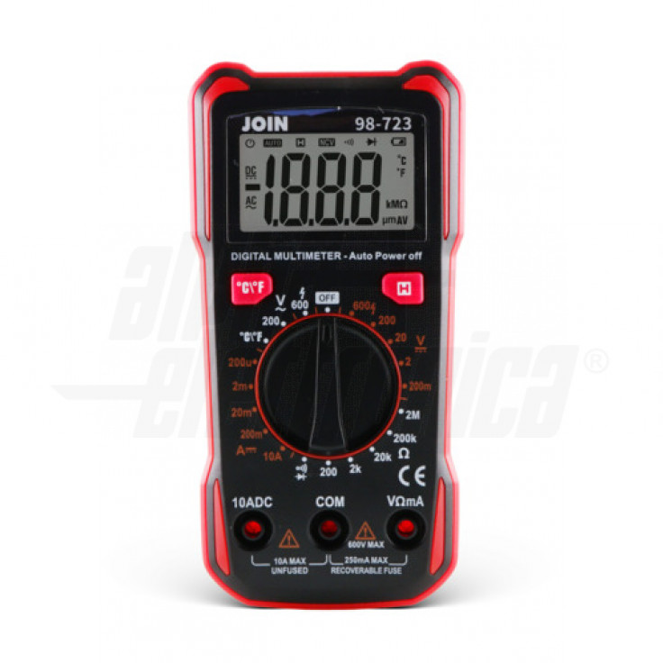 98-723 - Multimetro digitale tascabile - 600V (AC/DC) - 10A (DC) - 2MΩ ...