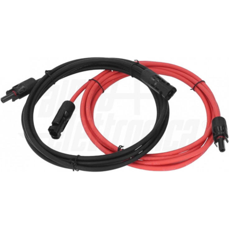 201-C0050 - Kit prolunga fotovoltaico con connettori 5m 1x4mm² rosso e ...