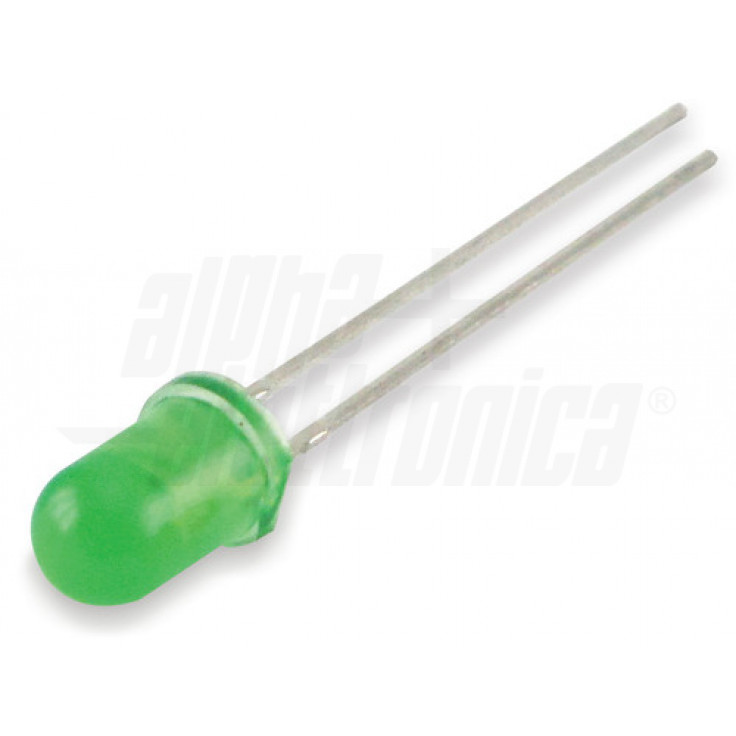 LL0540G-D - Led Ø5mm - Lampeggiante - Lente diffusa - Verde - Alpha ...