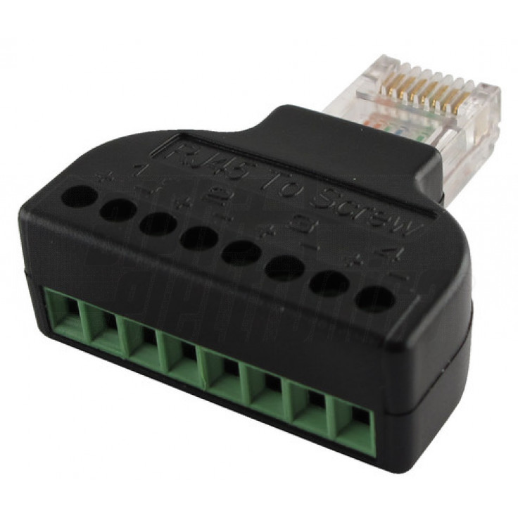 94-929 - Adattatore da spina RJ45 8P8C a morsetto - Alpha Elettronica
