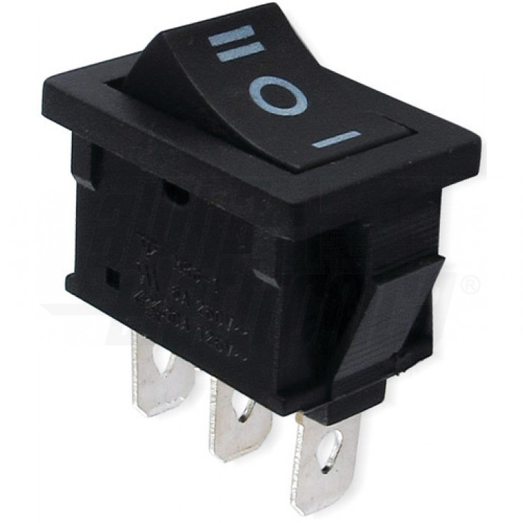 320-046 - Deviatore - Nero - 1P - SPDT - ON/OFF/ON - 6A@250V - 3 term ...