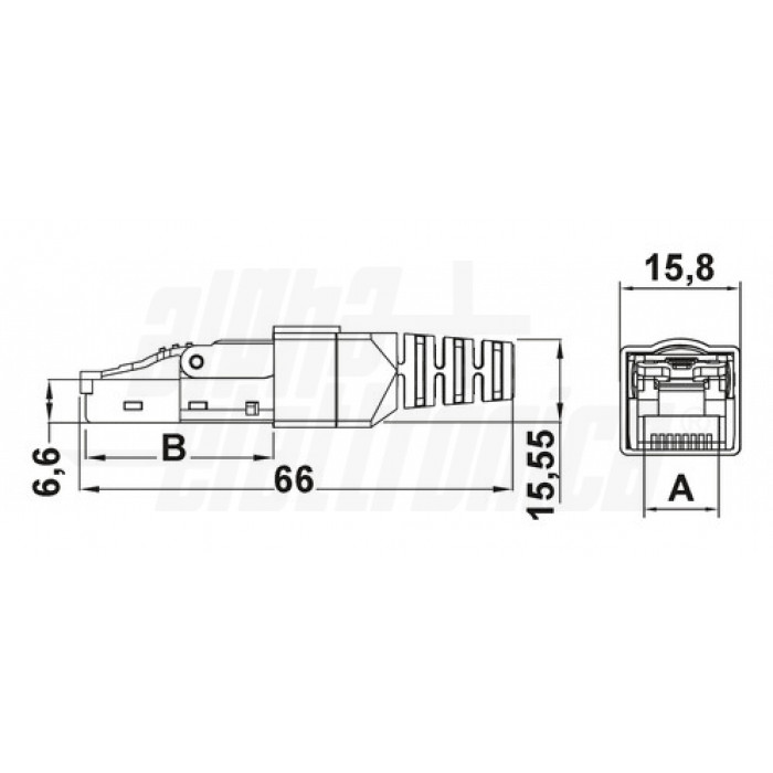 94-915/02 - Spina modulare RJ45 8P8C Cat.6A Non schermata - Contatti ...